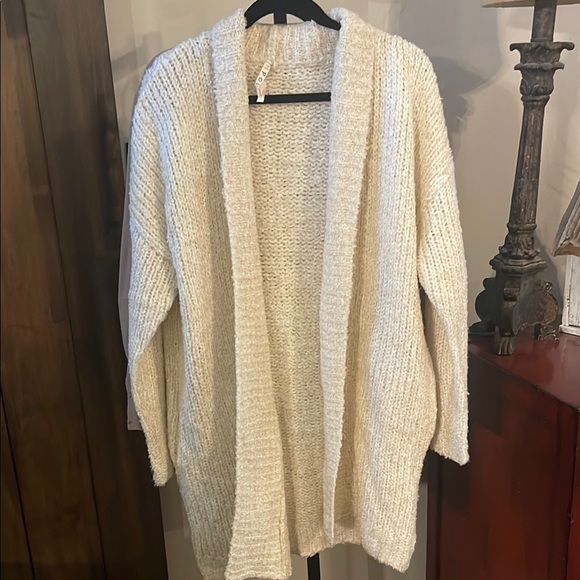 POL | Sweaters | Pol Cozy Cream Openfront Topper Sweater Oversized ...